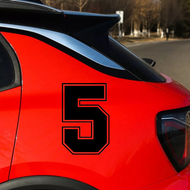 A1111 # Digits 0 1 2 3 4 5 6 7 8 9 Racing Numbers Vinyl Decal ...