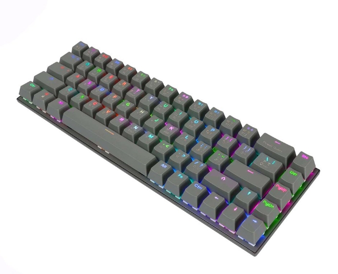 คีย์บอร์ดเกมมิ่ง Tsunami Gaming Keyboard MK-68 Cement Gray - TRUE ...