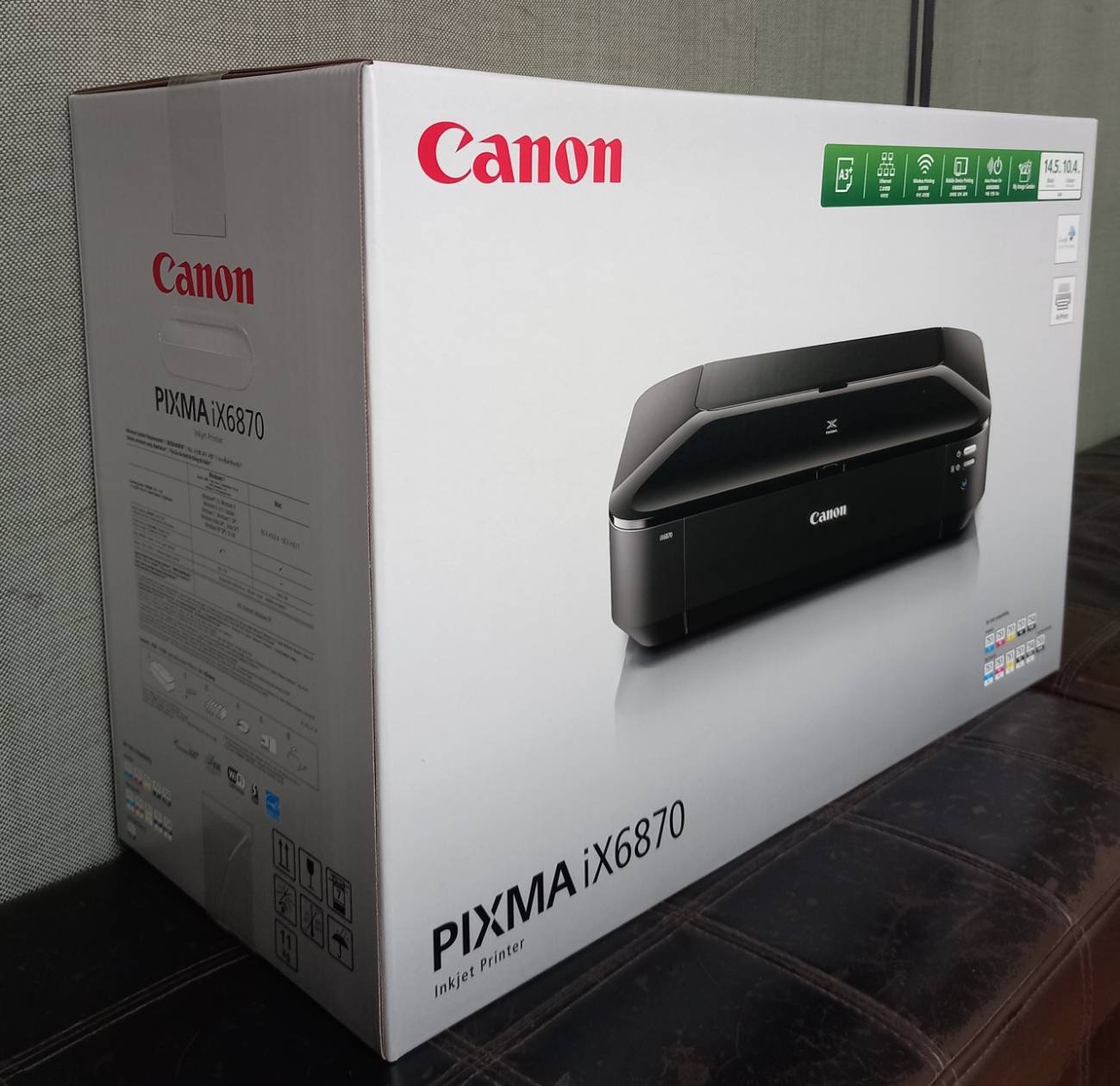 PRINTER CANON PIXMA IX6870 A3 เครื่องศูนย์ของใหม่+รัปประกันสินค้า ขาวดำ ...
