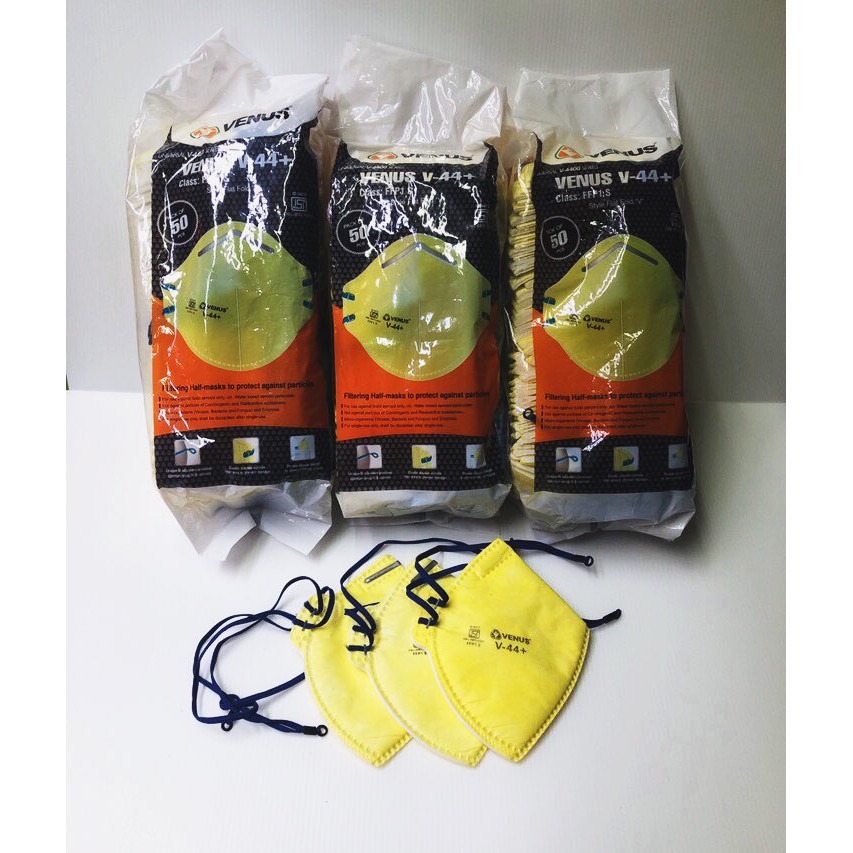 หน้ากาก Venus v-44+ mask ป้องกันเชื้อโรคไวรัส เทียบเท่าN95กรองฝุ่น pm2 ...