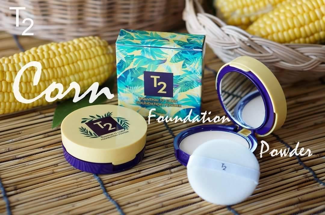 แป้งข้าวโพด T2 CORN FOUNDATION POWDER แป้งชนิด Natural Product แป้ง T2 เหมาะสำหรับผู้มีปัญหาสิว ...