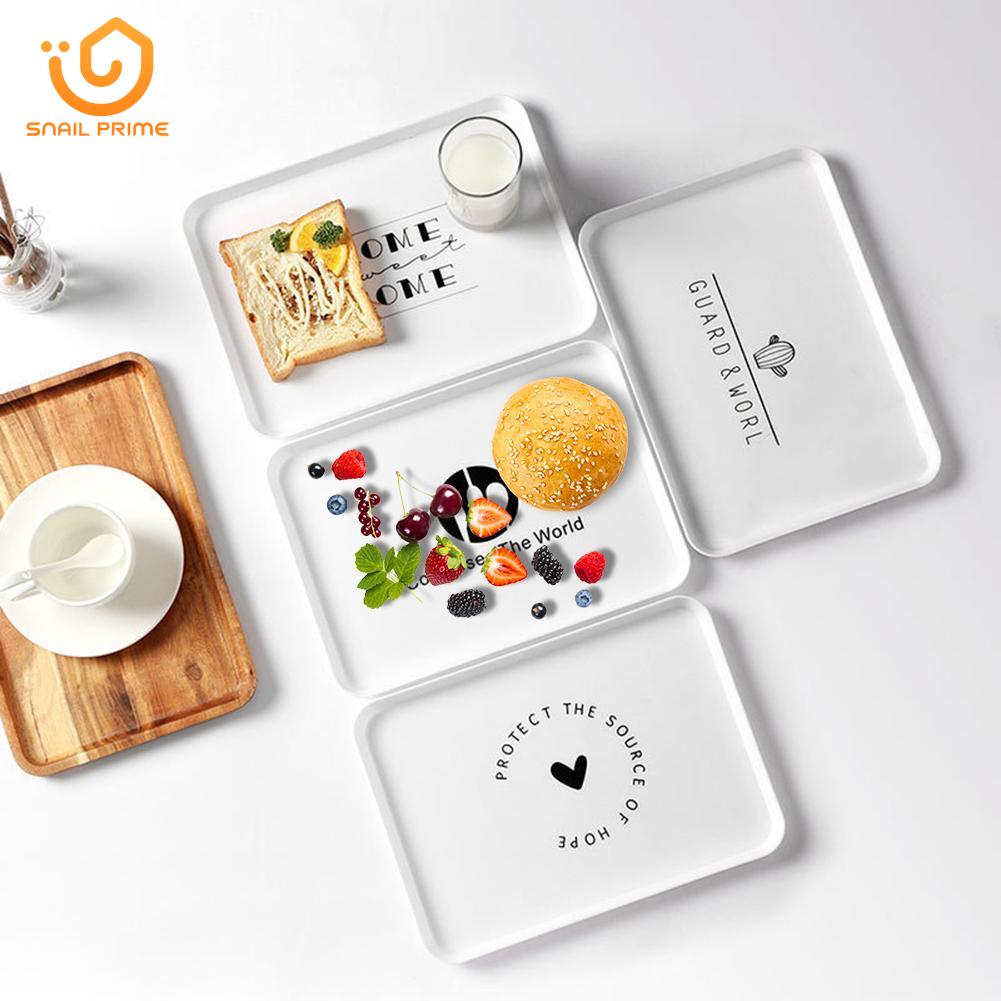 SNAIL PRIME Breakfast Tray Nordic Anti-slip Durable Plastic Food ...