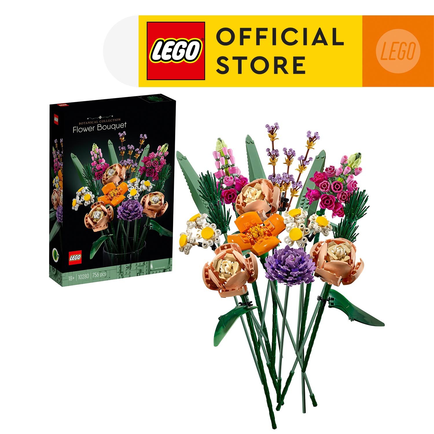 LEGO Icons 10280 Flower Bouquet (756 Pieces) - LEGO Official Store ...
