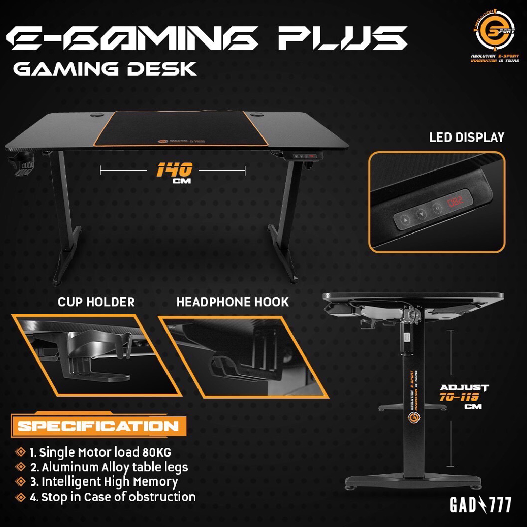 NEOLUTION E-SPORT DESK รุ่น E-GAMING PLUS (G7_125) โต๊ะเกมมิ่ง TABLE EGAMING Gaming Desk โต๊ะเกม ...