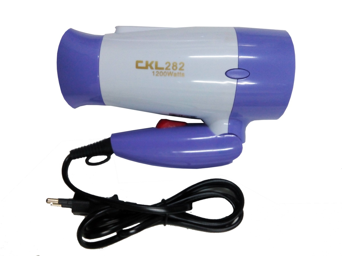 ไดร์เป่าผม ด้ามจับพับได้ รุ่น CKL 282 ปรับลมได้ 2 ระดับ ขนาดเล็ก พกพาสะดวก ไดร์จัดแต่งทรงผม ปรับ ...