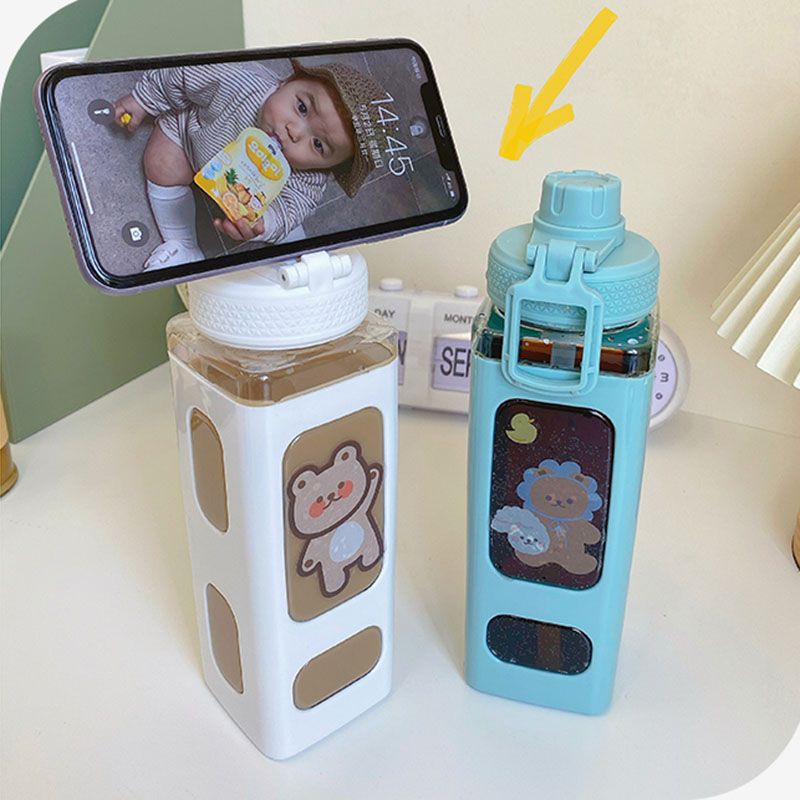 พร้อมส่ง ขวดน้ำพกพา 700ml900ml.ฟรีสติ๊กเกอร์ มีหลอด พกพาสะดวก กระบอกน้ำดื่ม พกพา - SunnyLife ...