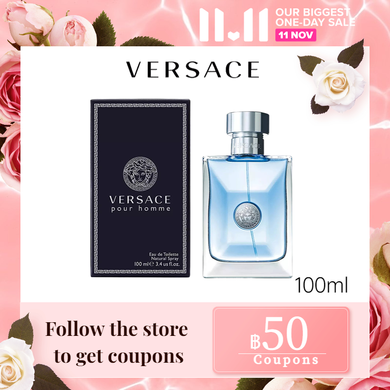 100 Authenticน้ำหอมผู้ชาย Versace Pour Homme EDT 100 ml.น้ำหอมแท้ พร้อม ...
