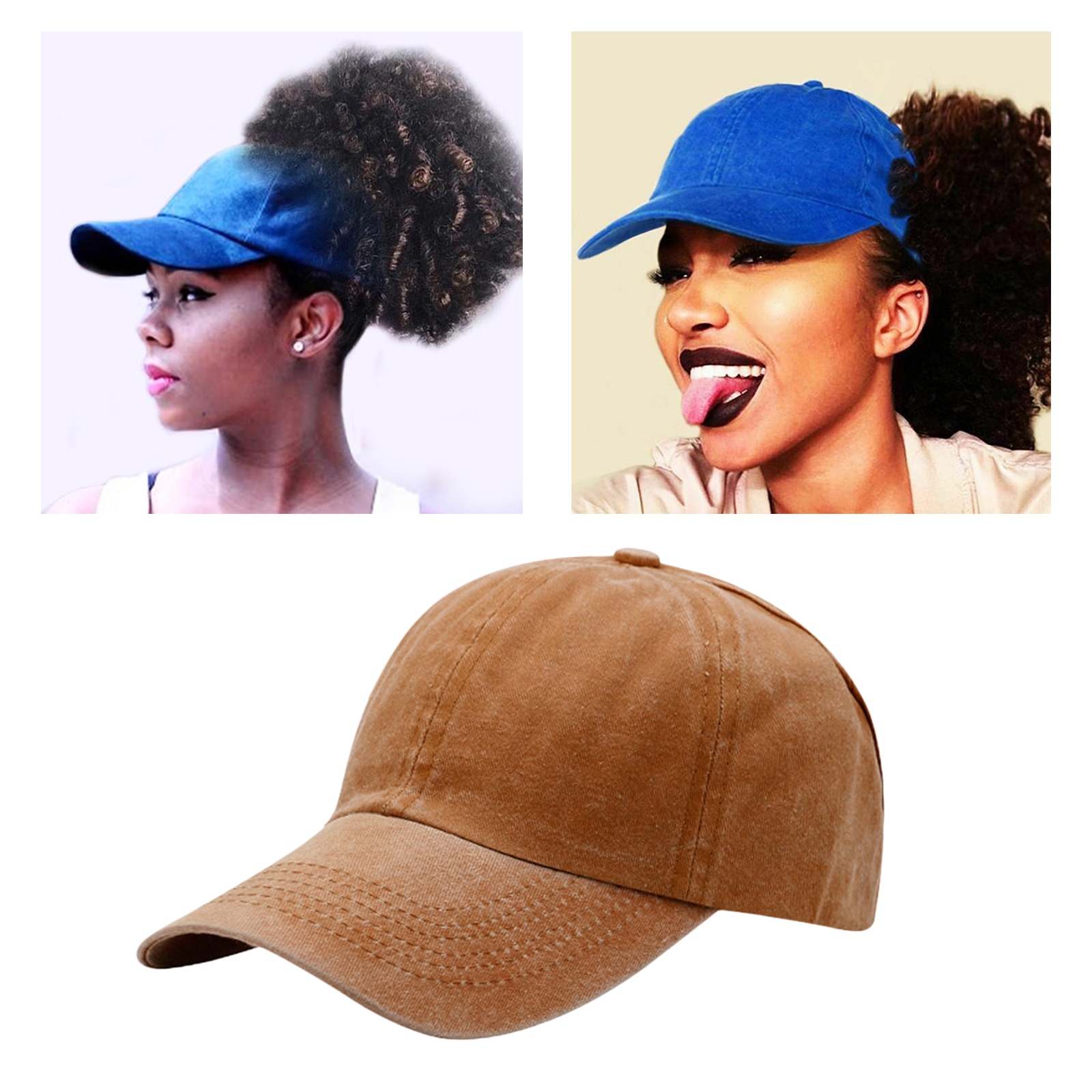 Hair Messy Bun Ponytail Baseball Hat Puff Ponytail High Messy Bun Cap ...