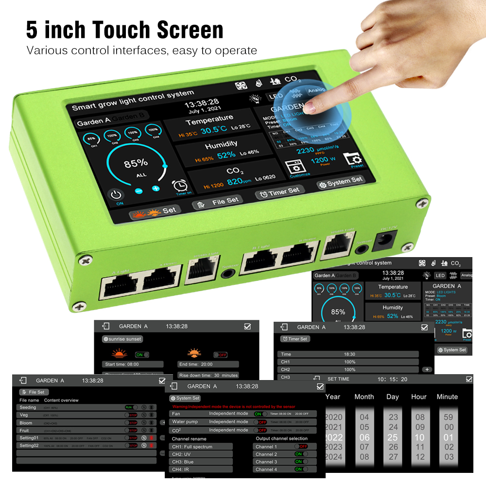 พร้อมส่ง ตัวควบคุมอัจฉริยะ 4.3นิ้ว smart controller เครื่องควบคุมอัจฉริยะ Smart Grow Light ...