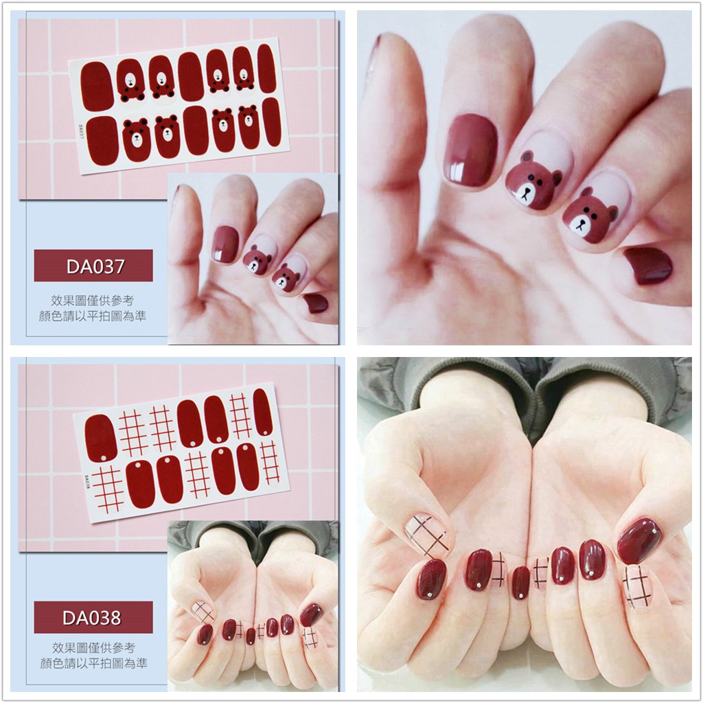 DA Nail sticker motif sticker kuku stiker kuku nail stiker glitter ...