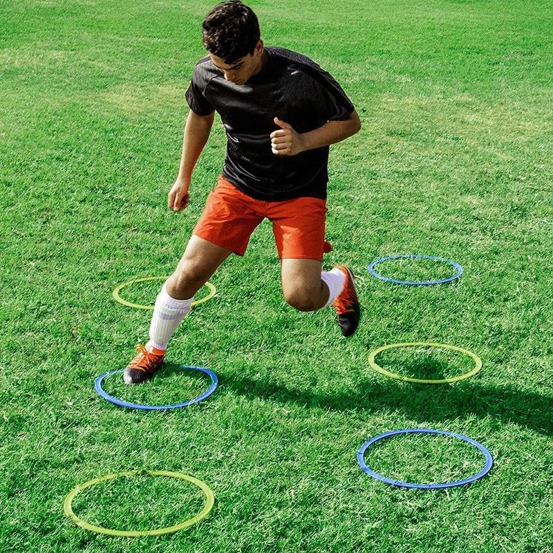 12 ชิ้นนวัตกรรม Speed Agility Ring อุปกรณ์ฝึกซ้อมฟุตบอล การฝึกอบรมแหวน ...