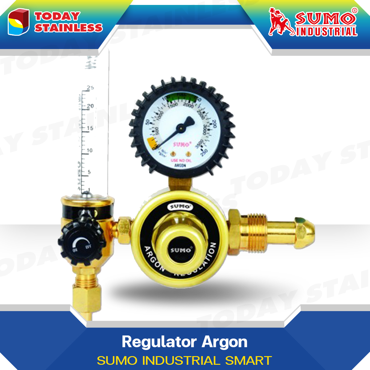 SUMO - เกจ์ปรับแรงดันลมอาร์กอน Regulator Argon - Today stainless - ThaiPick