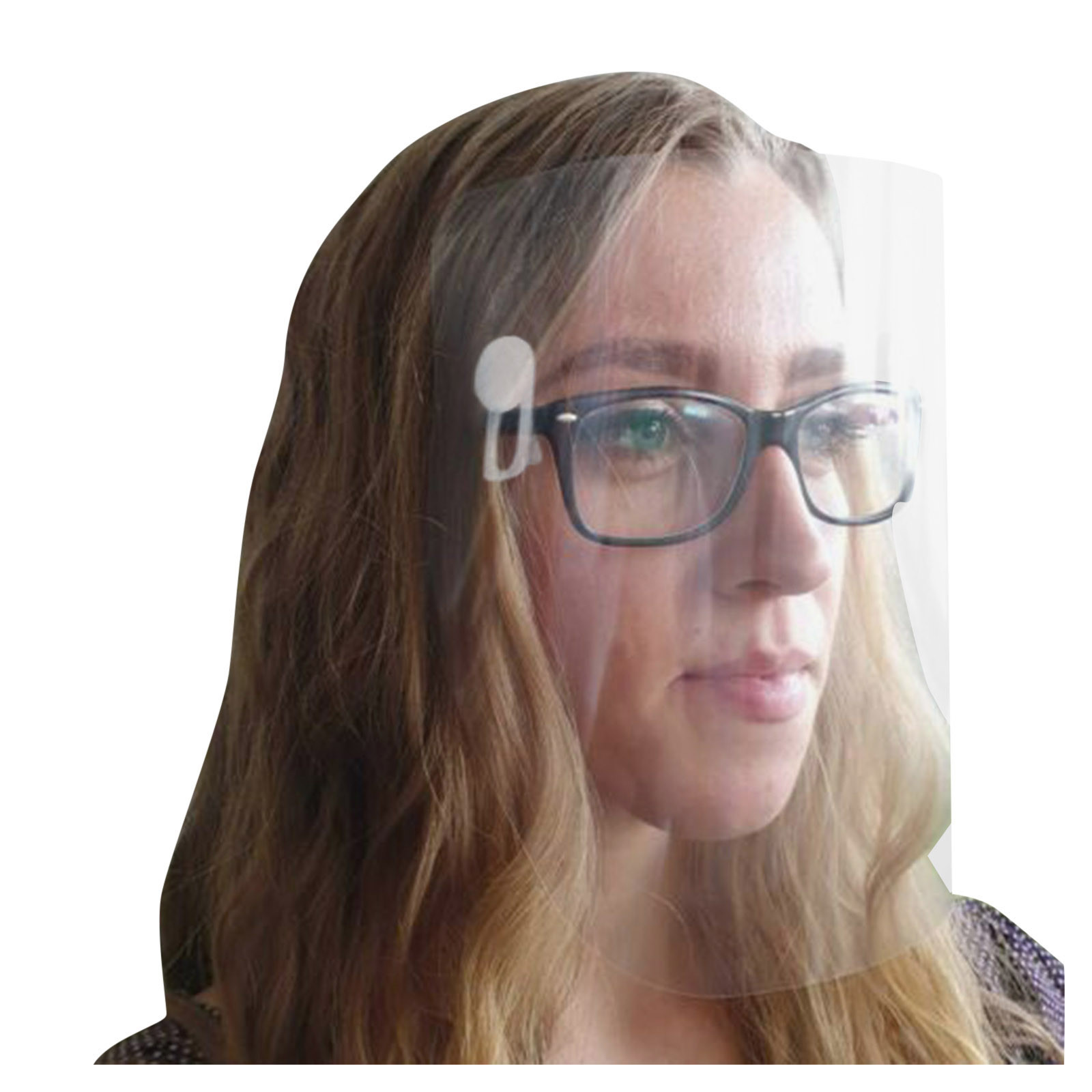 Safety Face Visor Mask Shield Clip On Glasses โปร่งใสแบบใช้ซ้ำได้ใหม่ ...