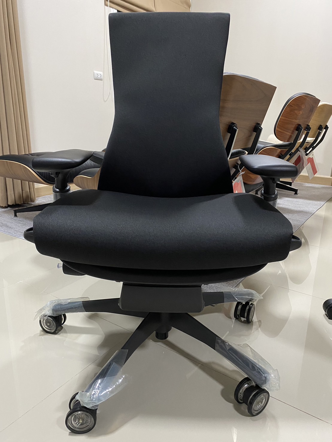 New Herman Miller Embody Chair All Black with Translucent Hard Floor ...
