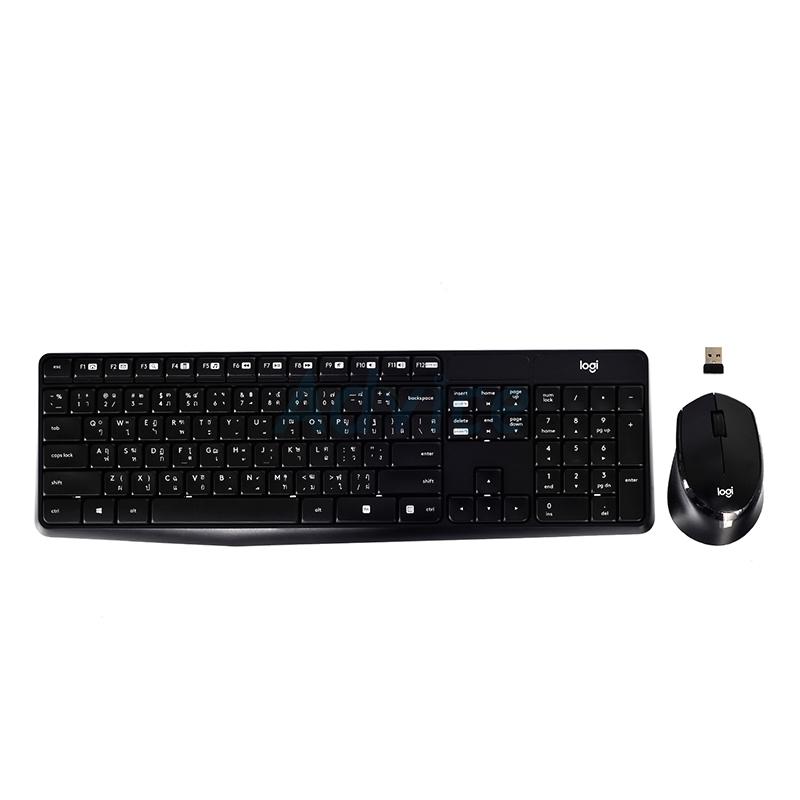 (2in1) Wireless LOGITECH (MK220) Blackคีย์บอร์ดและเมาส์สำหรับ ...
