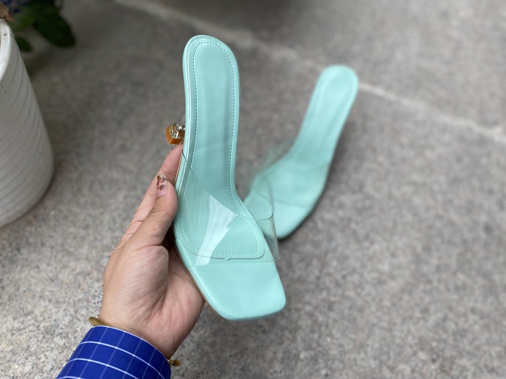 Shark's tooth Women's High Heels Crystal Leather Colorful Fashion Women ...