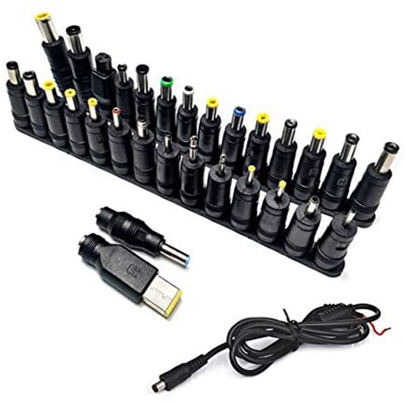 31Pcs Laptop DC Power Supply Adapter Connector Plug AC DC Jack Charger ...