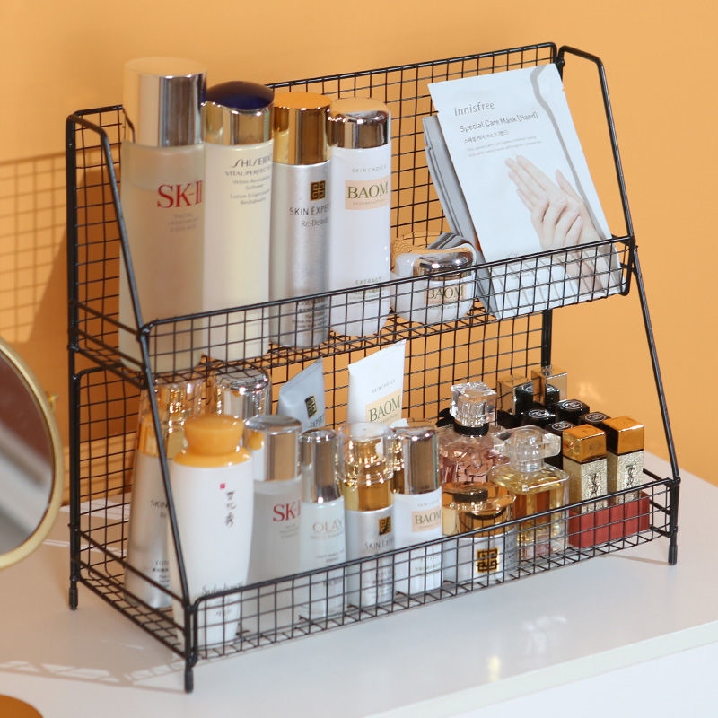 ♟ Cosmetic rack shelf desktop boxes web celebrity skincare multilayer ...