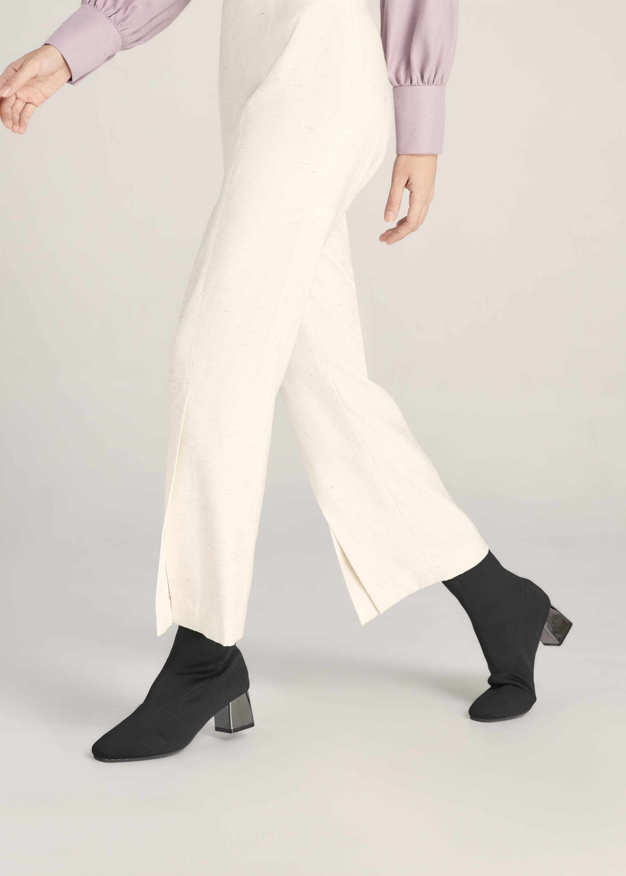 Satin Front Split Pants - TAKTAI Brand - ThaiPick