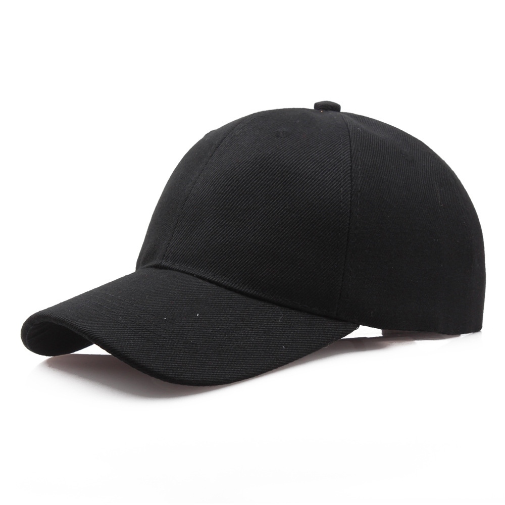 Black Cap Solid Color Baseball Cap Snapback Caps Casquette Hats Fitted ...