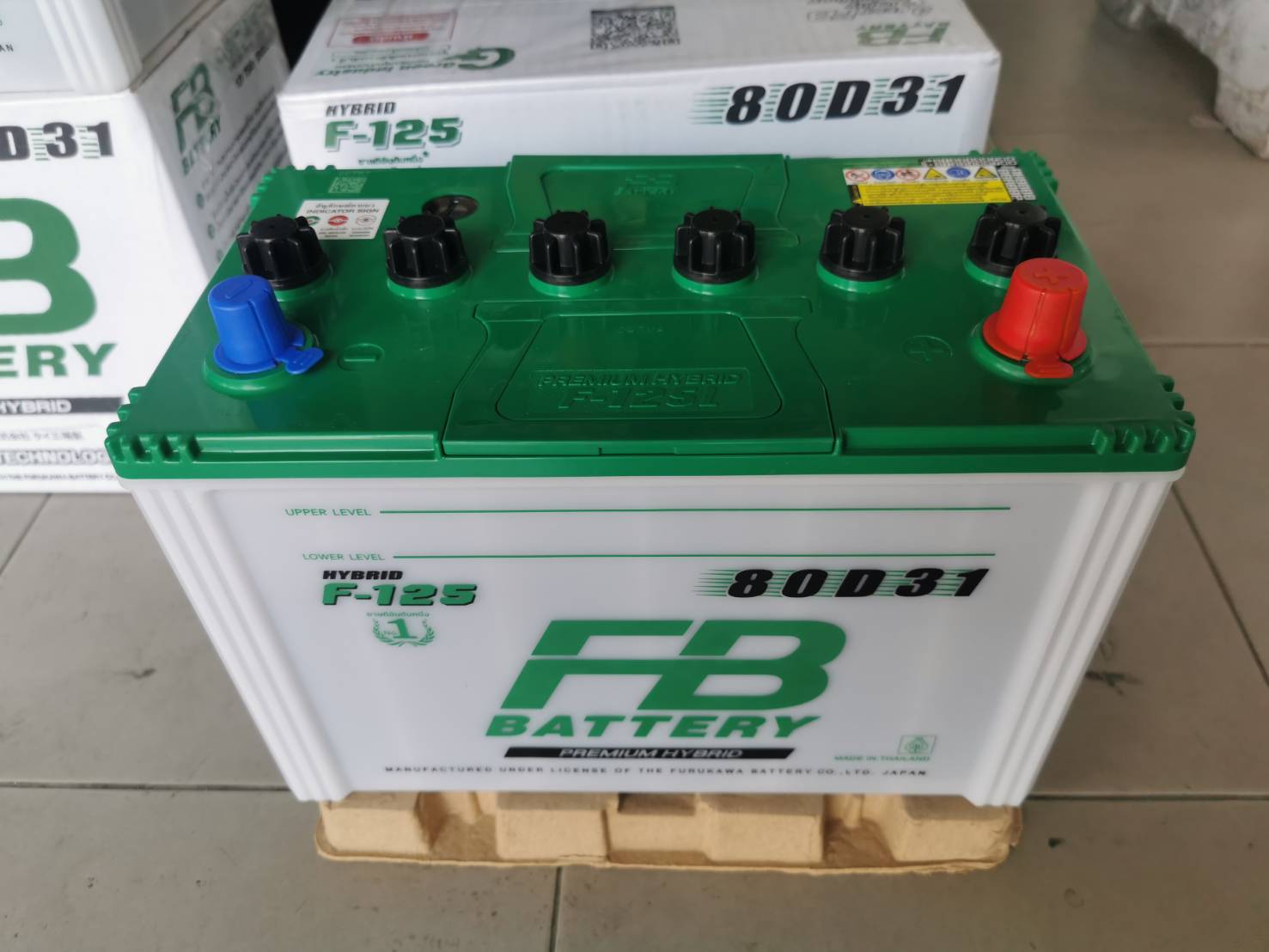 FB Battery PREMIUM HYBRID F-125 (80D31) แบตเตอรี่พร้อมใช้ - ใหญ่ยนต์ ออร์โต้พาร์ท - ThaiPick