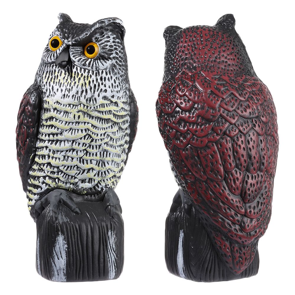 VHGG Realistic Large Size Rotating Head Scare Birds Away Pest Control ...
