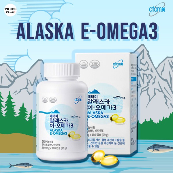 ของแท้ส่งด่วน Atomy Alaska E-Omega 3 Fish Oil อะโทมี่ อลาสก้า อี-โอเมก ...
