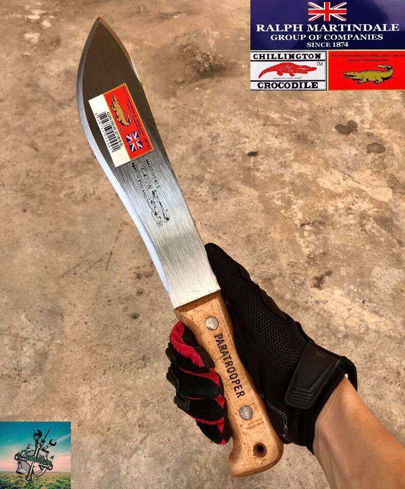 #อัพเกรดสันหนา มีดเดินป่า ฟันไม้ ตรา จระเข้ #คมยาว 10 นิ้ว (เปิดคมเเล้ว ...