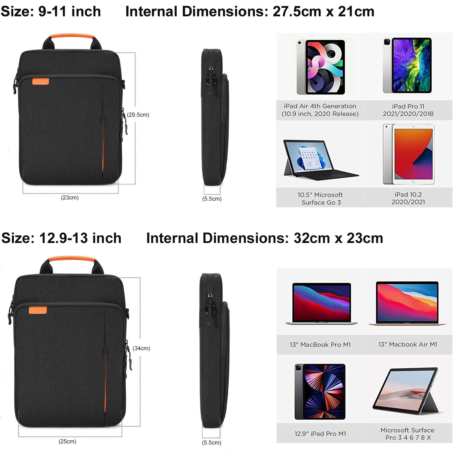 iPad Carrying Bag Tablet Shoulder Bag for 12.9 iPad Pro 2018-202213 ...