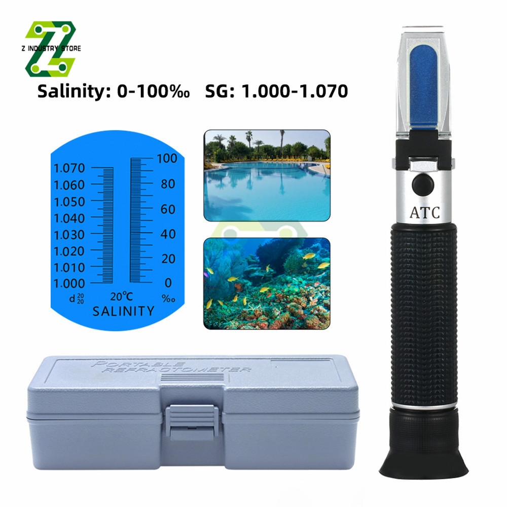 Saltwater Aquarium Seawater Pool Salinity Tester Handheld Hydrometer ...