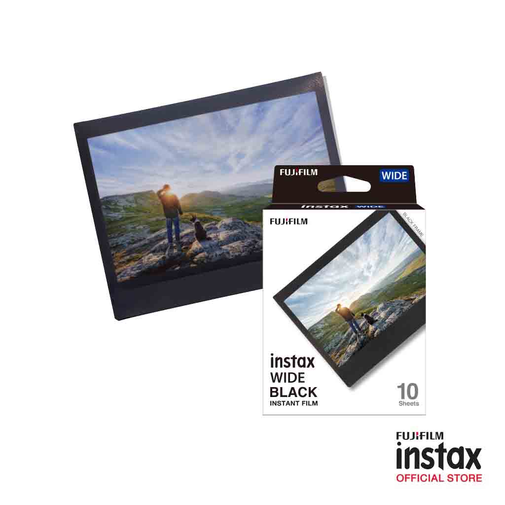Fujifilm Instax Wide Film Black Frame (ขอบดำ) - แพ็ค 1 กล่อง ฟีล์มสี ...