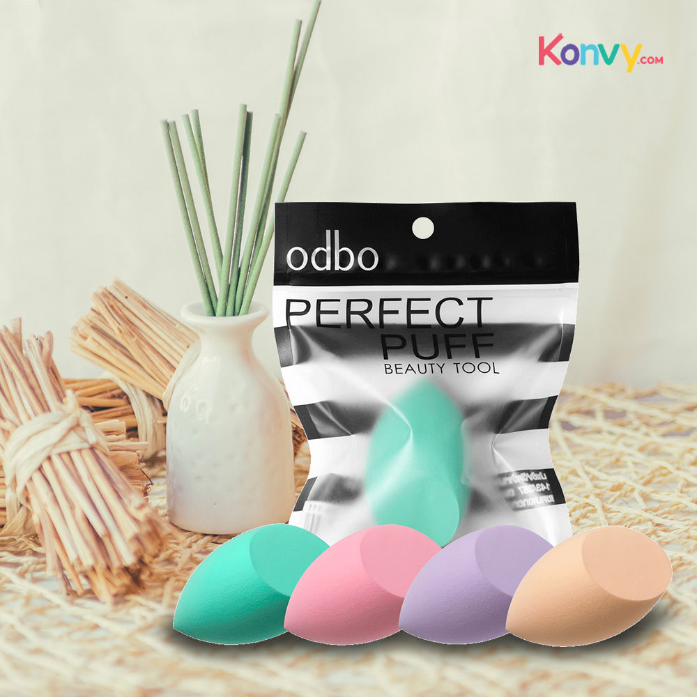 Odbo Perfect Puff Beauty Tool OD8-111 ฟองน้ำรูปไข่ โอดีบีโอ ฟองน้ำแต่งหน้า เบลนด์เมคอัพ คละสี ...