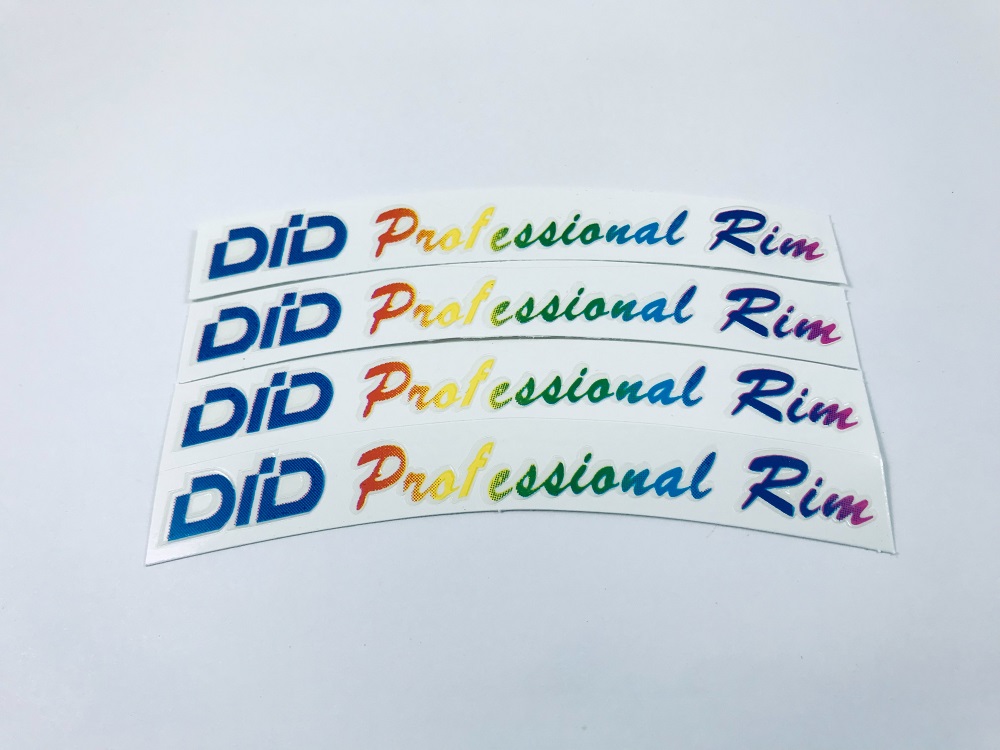สติ๊กเกอร์ DiD Professional Rim Sticker สีรุ้ง ตัวนูน สติกเกอร์ 1ชุดมี4 ...