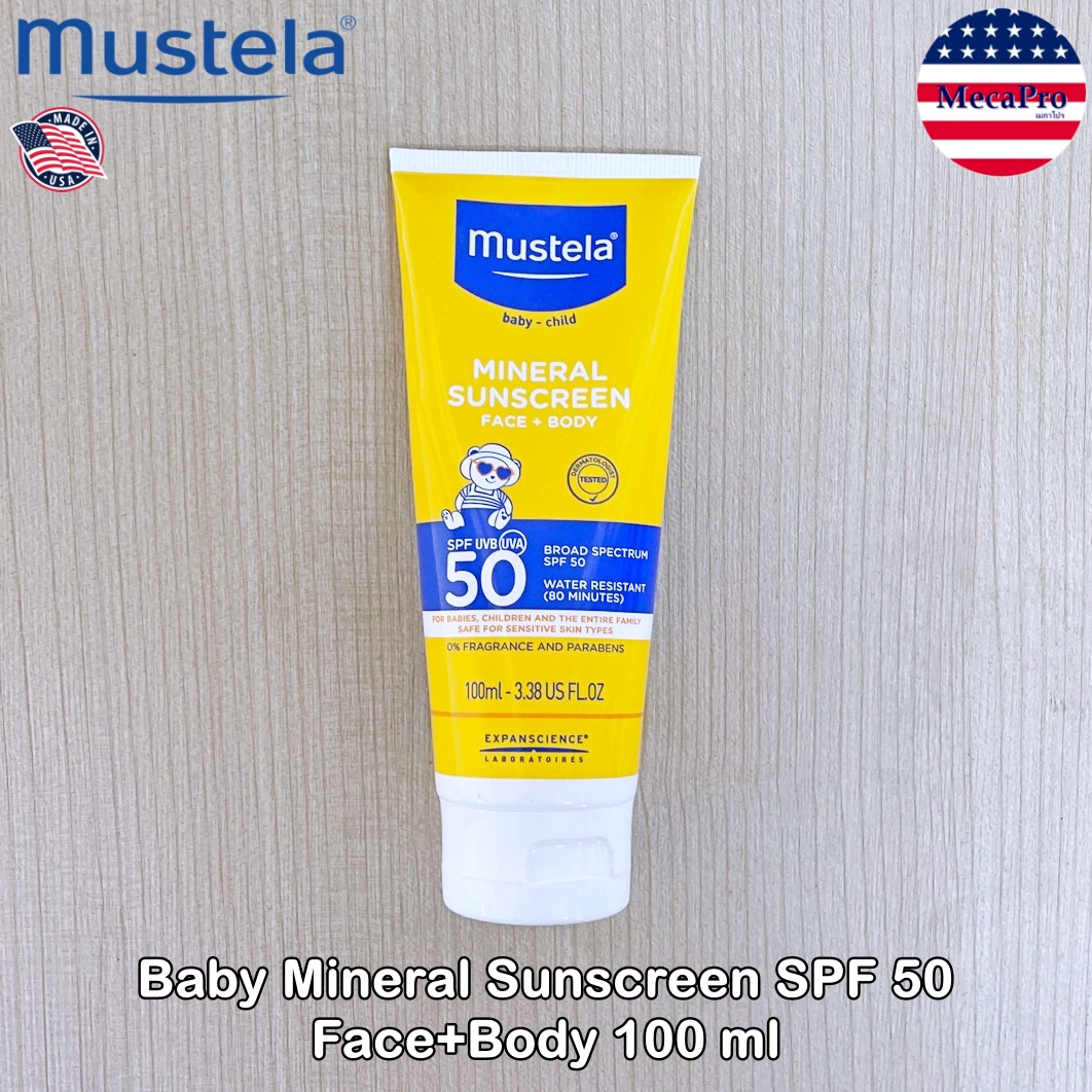 Mustela® Baby Mineral Sunscreen SPF 50 Face+Body 100 ml ครีมกันแดด ...