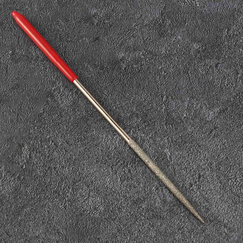 Lapidary Round Rat Tail Diamond Files 3mm x 140mm Silver Tone Red ...