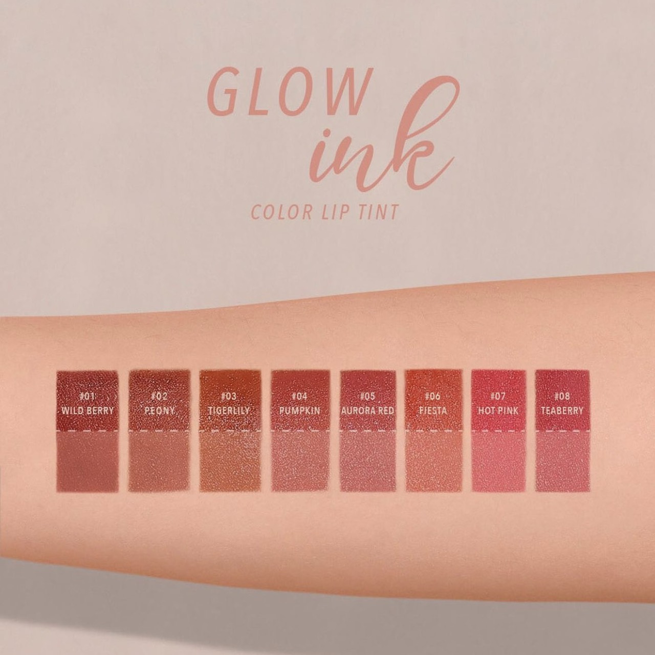 Merrezca Glow Ink Color Lip Tint ลิปสัมผัสนุ่มที่มีเนื้อกึ่งกลอสและกึ่ง ...