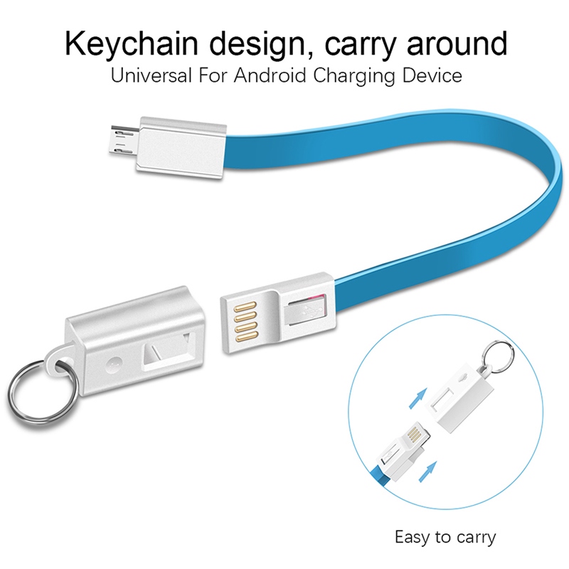 Short Keychain Charging Cable USB Type C Cable Fast Charging For ...