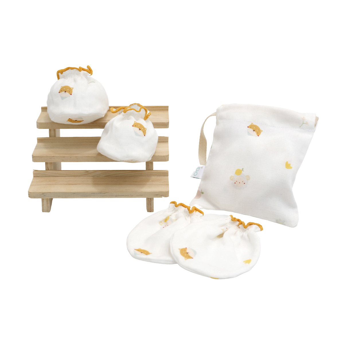 Granny Ben เซตถุงมือถุงเท้า Summer Collection TENCEL Muslin Mittens ...