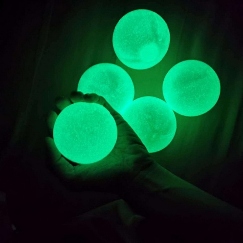 5Pcs Stick Wall Ball Glowing Globbles Squeeze Sticky Target Balls ...