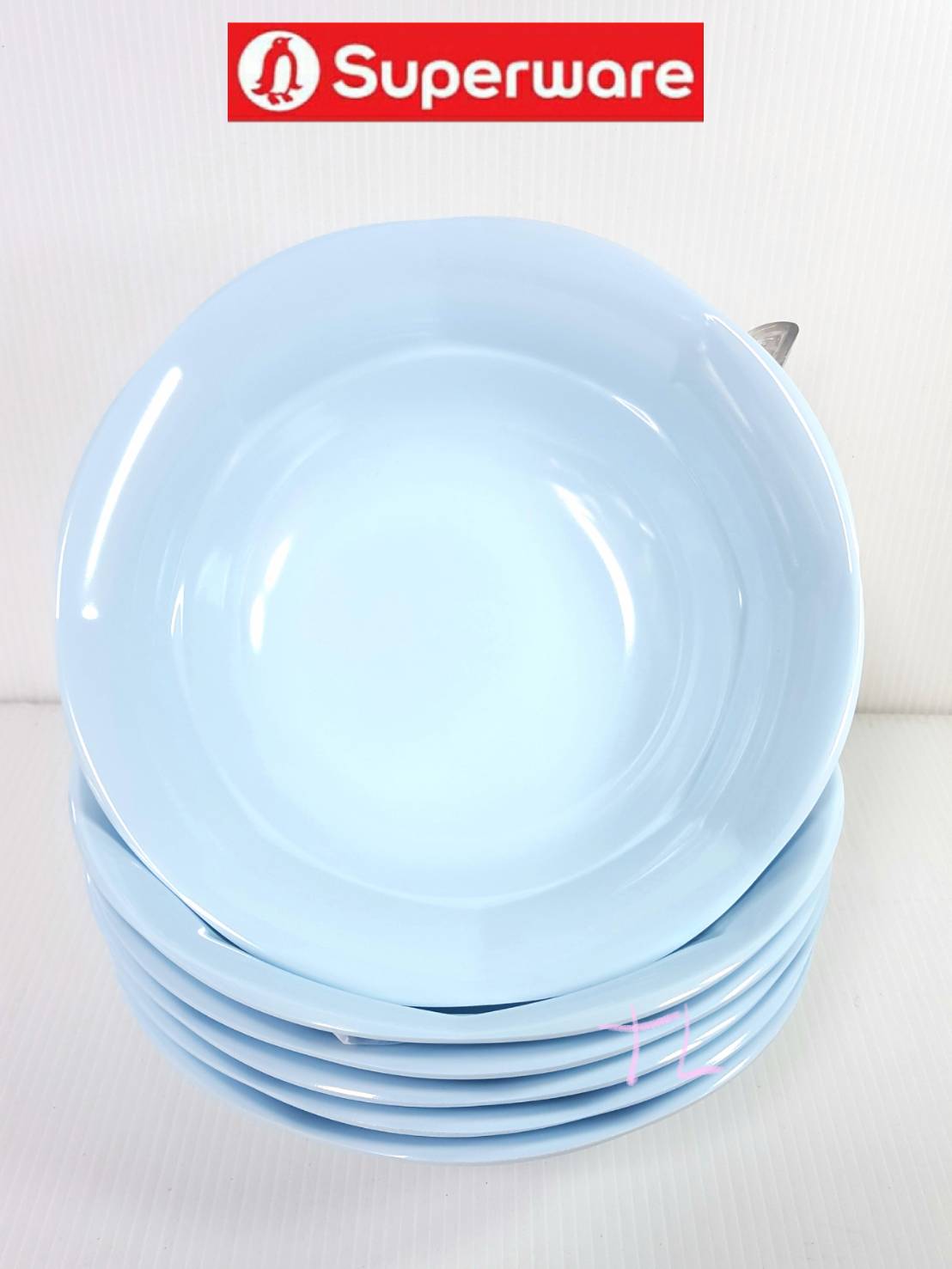 ซุปเปอร์แวร์ จานทรงลึก8 นิ้ว =6ชิ้น ลายวาร์เซีย ซุุปเปอร์แวร์เกรดA เมลามีน100% ตรานกเพนกวิน ...