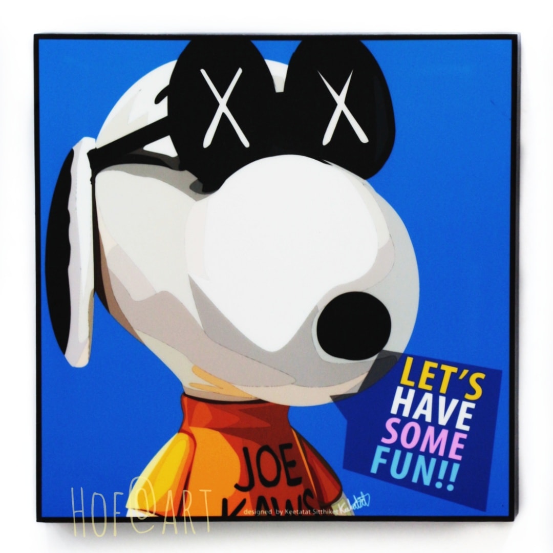 Kaws Snoopy สนูปปี้ คอวส์ การ์ตูน cartoon แบบริค รูปภาพ ติด ผนัง pop ...