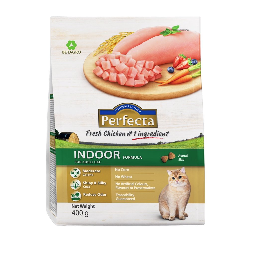 (ถูกมาก!!!) Perfecta (เพอร์เฟคต้า) อาหารแมวโต เลี้ยงในบ้าน 400G ...