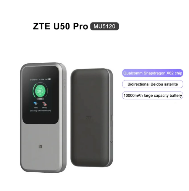 ZTE U50 Pro WiFi 5G Router MU5120 WIFI 6 10000mAh 3600Mbps NSA+SA Mobile Hotspot 5G Router N1/N3 ...