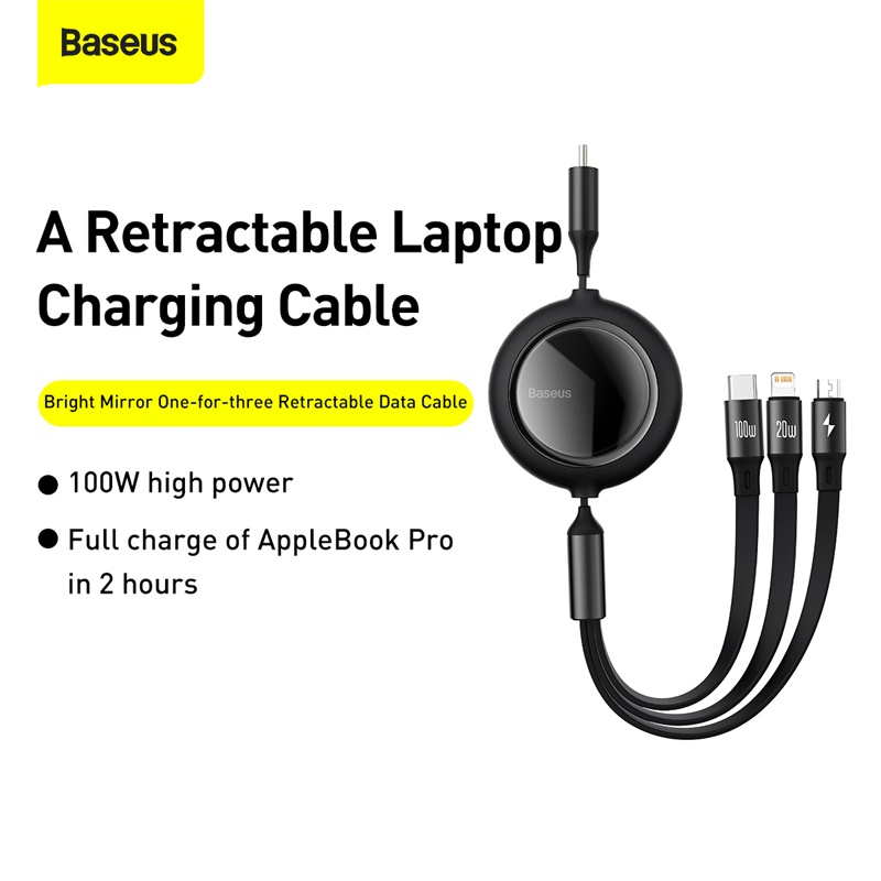 Baseus 100W 3 in 1 USB C Cable for 12 13 Charger Micro USB Type C Fast Charge for Samsung Xiaomi ...
