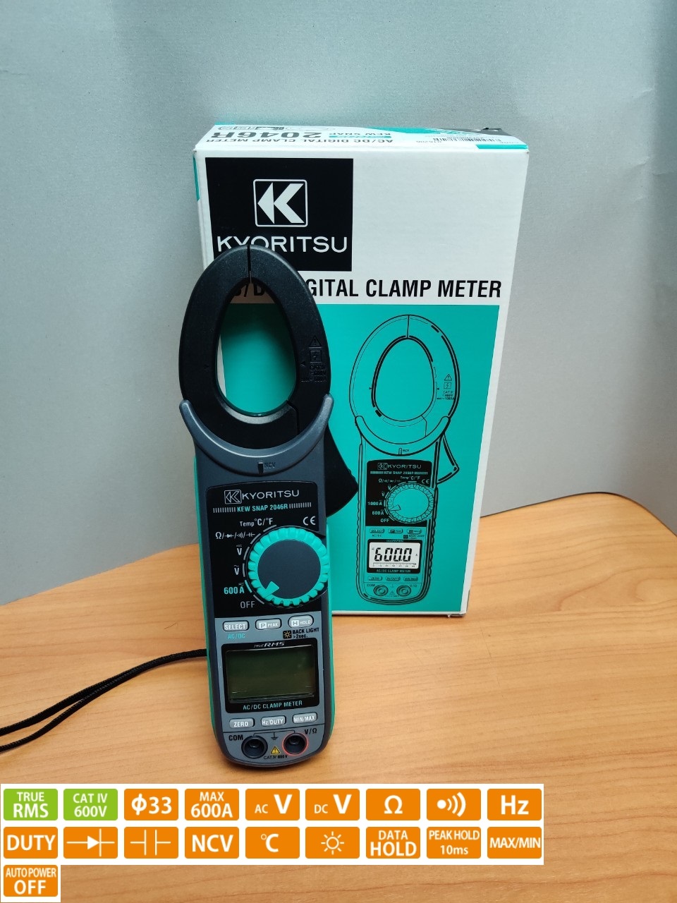 Kyoritsu แคลมป์มิเตอร์แบบดิจิตอล AC/DC Digital Clamp Meter รุ่น KEW ...