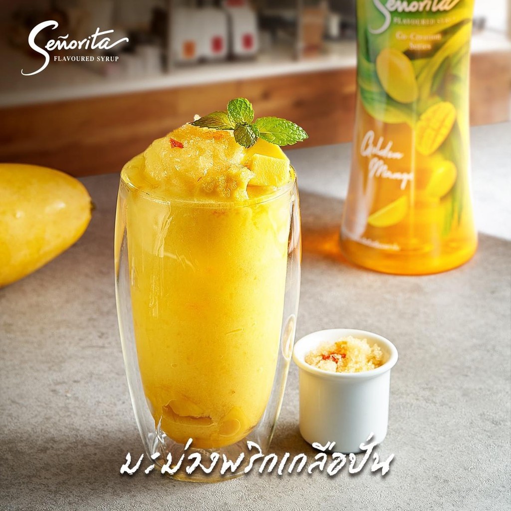 Senorita Golden Mango Flavoured Syrup น้ำเชื่อมแต่งกลิ่นมะม่วงอกร่องทอง ...