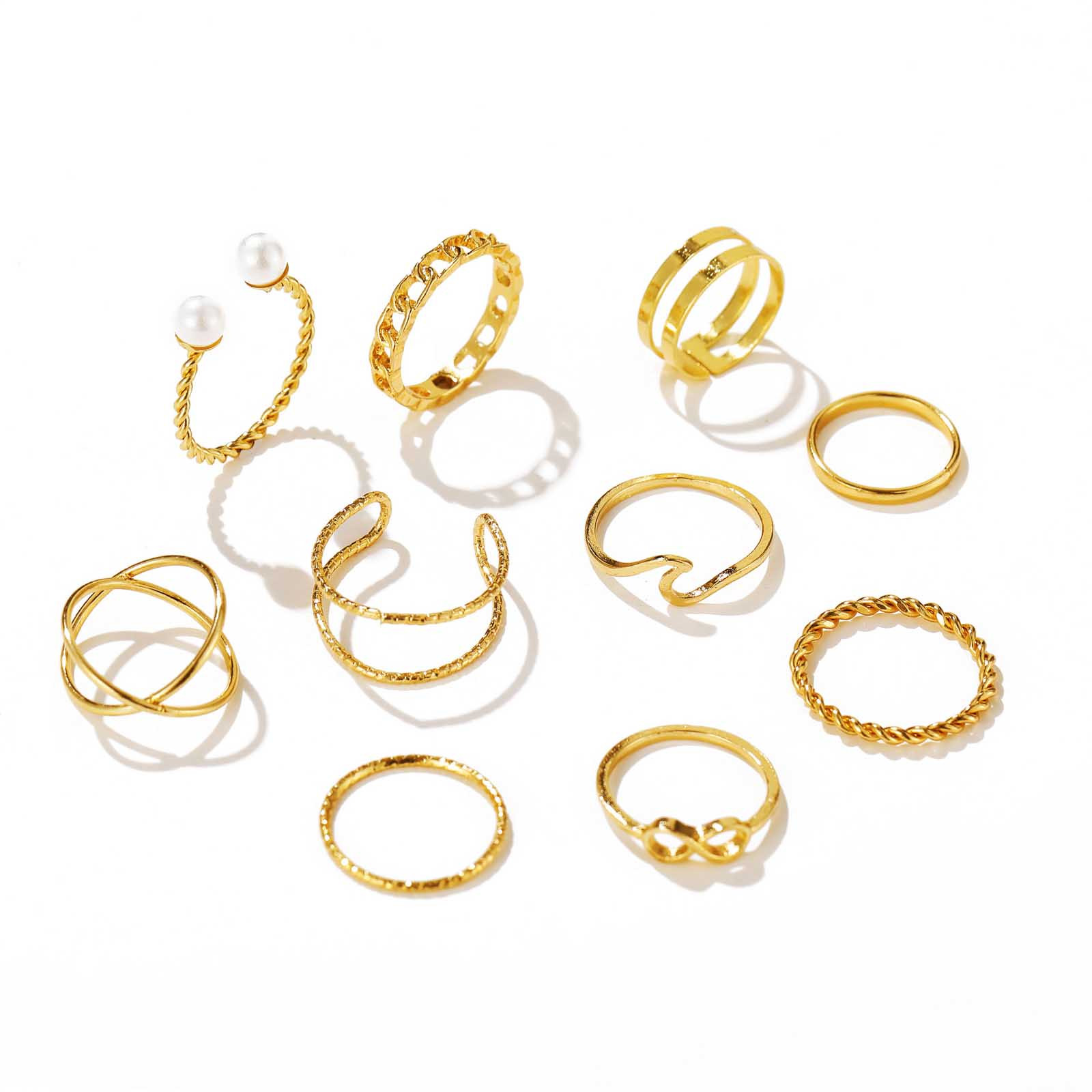 Women's Rings 10 Pieces Pack Simple Retro All-match Women's Central ...
