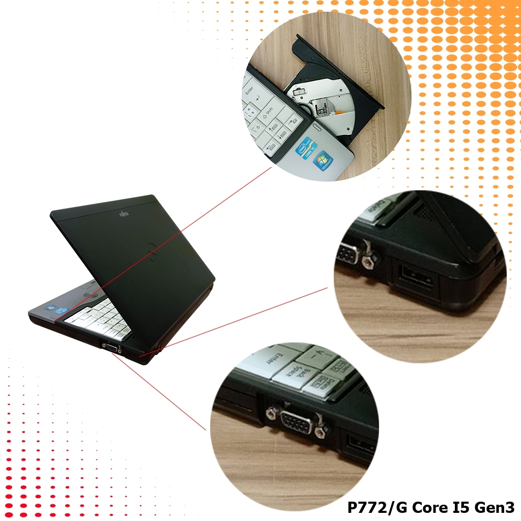 โน๊ตบุ๊คมือสอง Notebook Fujitsu P772/G Core i5-3340M Ram4GB ทำงานออฟฟิต ...