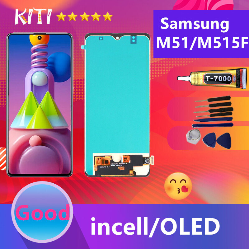 For samsung M51 LCD Display จอ + ทัช Samsung galaxy M51/M515F (ปรับแสง ...