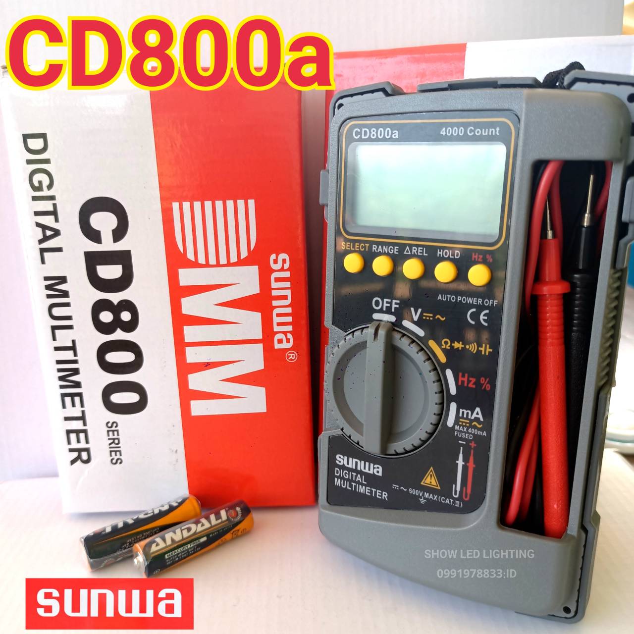 SUNWA รุ่น CD-800A Digital Multimeter มัลติมิเตอร์ มิเตอร์วัดไฟ ดิจิตอ ...